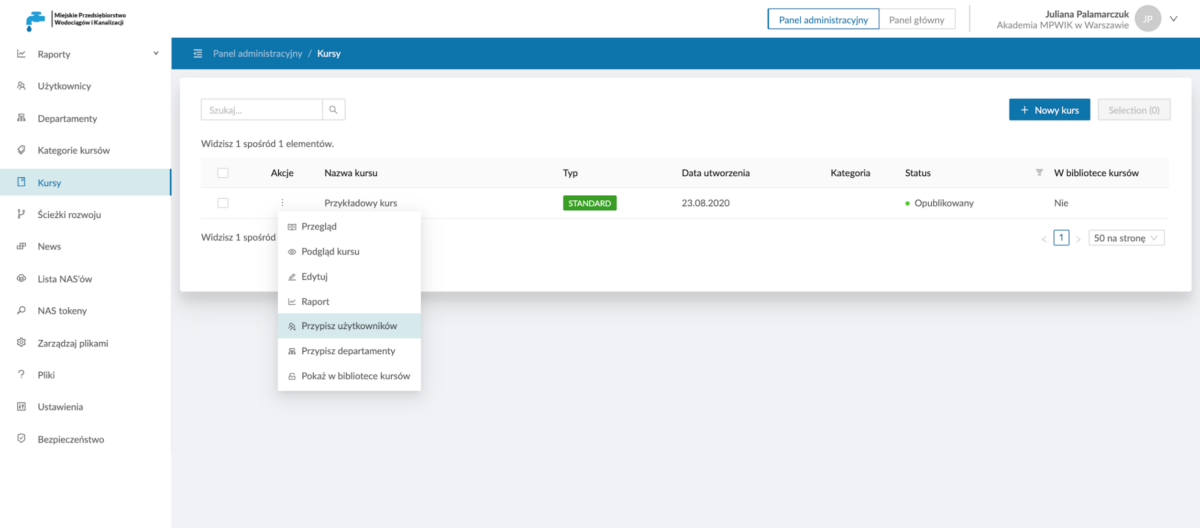Assigning users to the course | Samelane
